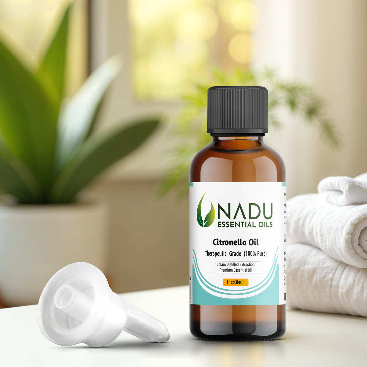 Ceylon Citronella 100% Pure Essential Oil - 1 fl oz (30 ml) – Nadu ...